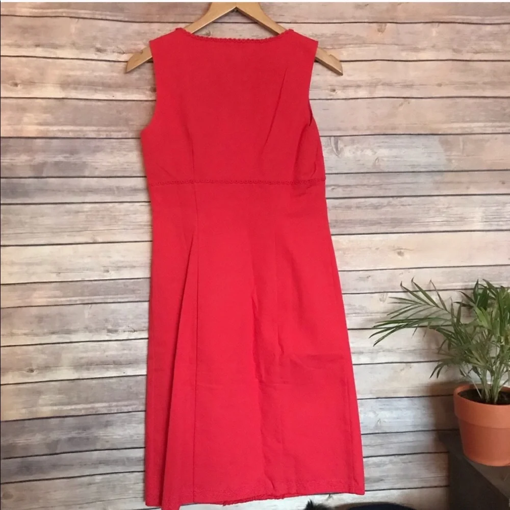 Boden | Dresses | Boden Coral Pink Embroidered Sheath Dress 4r | Poshmark